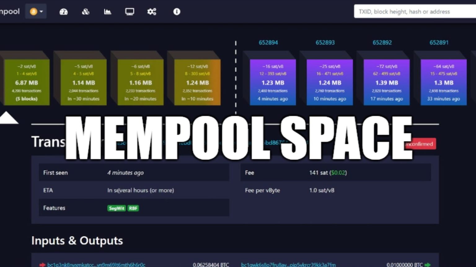 Acompanhar Transação de Bitcoin em Tempo Real com o Mempool Space ...